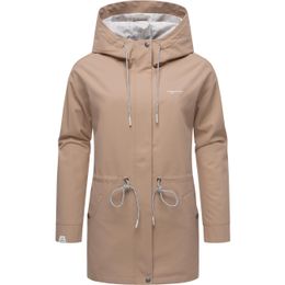 Funktionsmantel Ragwear "Outdoorjacke Urbanna Remake", Damen, Gr. M, beige (sand), Obermaterial: 100% Polyester Pol. recyc.. Obermaterial: Futter: 100% Polyester Pol. recyc.., M&auml;ntel Funktionsmantel