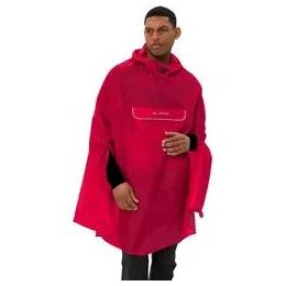 Regenponcho Vaude "VALDIPINO PONCHO", Gr. XL, rot uni, Obermaterial: 100% Polyester, Jacken, f&uuml;r Radsport und Outdoor-Aktivit&auml;ten, leichtes Material