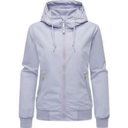 Outdoorjacke Ragwear "Kapuzenjacke Oggie", Damen, Gr. XL, lila (lavender), Obermaterial: 100% Polyester PES. Obermaterial: Futter: 100% Polyester PES., gerade, hoch geschlossener Ausschnitt, &Auml;rmel ohne &Auml;rmelschlitz B&uuml;ndchen, Jacken Outdoorjacke, Wasserdichte und atmungsaktive &Uuml;bergangsjacke