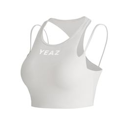 Sporttop YEAZ "Top AMOROUS", Damen, Gr. XXS, wei&szlig;, Obermaterial: 78% Polyester PES. 22% Elasthan EL., Tops Sporttop