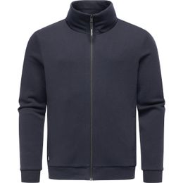 Sweatjacke Ragwear "Sweatjacke Jettrys", Herren, Gr. XXL, blau (navy), Obermaterial: 70% Baumwolle CO. 30% Polyester PES., Sweatjacken Sweatjacke