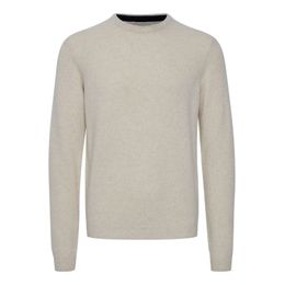 Strickfleece-Pullover Casual Friday "Strickpullover CFKarl", Herren, Gr. L, beige (light sand melange), Obermaterial: 80% Wolle WO. 20% Polyamid PA., Pullover Strickfleece-Pullover