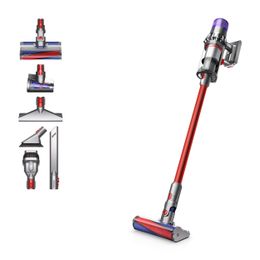 Dyson Akku-Hand-und Stielstaubsauger "V11&trade; Fluffy (Nickel/Rot)", rot (nickel, rot), B:26,7cm H:126,1cm T:25cm, Akkusauger, Akku-Hand-und Stielstaubsauger