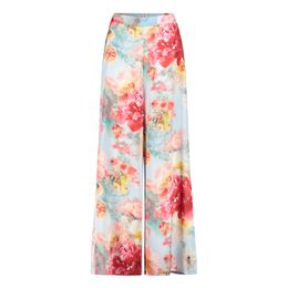 Marlene-Hose Vera Mont "Marlene-Hose mit Blumenprint", Damen, Gr. 38, EURO, rosa (blau, ros&eacute;), Obermaterial: 100% Polyester PES., Hosen Marlene-Hose