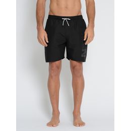 Badehose NASSAU BEACH "Badehose NB231018", Herren, Gr. S, US, schwarz, Obermaterial: 100% Polyester COOLMAX PES(Coolmax)., Badehosen Badehose