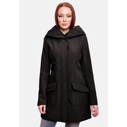 Winterjacke Marikoo "Marikoo Mayleen Damen Softshell Jacke B856", Damen, Gr. XS, schwarz, Obermaterial: 95% Polyester PES. 5% Elasthan EL., Jacken Winterjacke