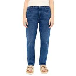 Slim-fit-Jeans Mustang "Damen Style Brooks Relaxed Slim", Damen, Gr. 27, L&auml;nge 34, blau (782 mittelblau), Denim/Jeans, 98% Baumwolle, 2% Elasthan, unifarben, slim fit, Jeans Slim-fit-Jeans