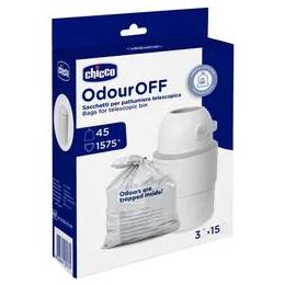 Windeleimer Chicco "M&uuml;llbeutel f&uuml;r Odour Off 3x15 St&uuml;ck", Baby, Gr. B/H/T: 48cm x 65cm, transparent, Kunststoff, M&uuml;lleimer
