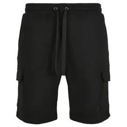 Sweatshorts Urban Classics "Urban Classics Herren Organic Cargo Sweatshorts", Herren, Gr. XL, US-Gr&ouml;&szlig;en, schwarz, 100% Baumwolle, unifarben, normal, Hosen Sweatshorts