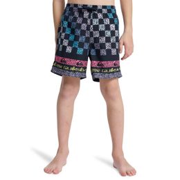 Badeshorts Quiksilver "Everyday Printed Volley 14", Kinder, Gr. 10, schwarz navy next gen, Obermaterial: 100% Microfaser;, Badehosen Badeshorts