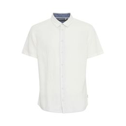 Kurzarmshirt Blend "Kurzarmhemd BHBOBBY Shirt ss", Herren, Gr. XL, wei&szlig; (snow wei&szlig;), Obermaterial: 55% Leinen LI. 45% Viskose CV., Hemden Kurzarmshirt