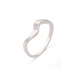 Silberring Elli Premium "Ring Organic Topas Wei&szlig; 925 Sterling Silber" Gr. 52, silber, Fingerringe, Damen, 52, Silber 925 (Sterlingsilber), Silberring
