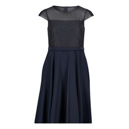 Cocktailkleid Vera Mont "Cocktailkleid kurzarm", Damen, Gr. 36, EURO, blau (night sky), Obermaterial: 100% Polyester PES., Kleider Cocktailkleid