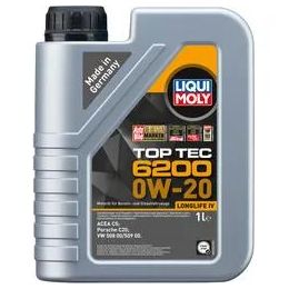 Liqui Moly Top Tec 6200 0W-20 [1 L] 20780 Motor&ouml;l f&uuml;r VW SEAT AUDI PORSCHE SKODA HYUNDAI BENTLEY TOYOTA