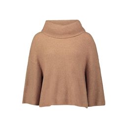 BETTY & CO Strickpullover BETTY & CO "Strickpullover mit Kragen", Damen, Gr. S, braun (camel melange), Obermaterial: 44% Polyacryl PAN. 31% Polyamid PA. 20% Polyester PES. 5% Elasthan EL., Pullover Strickpullover