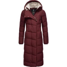 Wintermantel Ragwear "Wintermantel Pavla Long", Damen, Gr. 3XL, rot (wine rot), Obermaterial: 100% Polyester PES. Obermaterial: Futter: 100% Polyester PES. 100% Polyester PES., M&auml;ntel Wintermantel