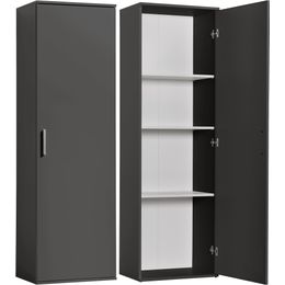 Mehrzweckschrank Procontour "Schrank Clara TOPSELLER", grau (anthrazit), B:50cm H:167cm T:34cm, Schr&auml;nke, Mehrzweckschrank, H&ouml;he 167cm mit variabel verstellbaren Einlegeb&ouml;den