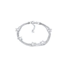Armkette Elli "Armband 3-Lagig Sterne 925 Sterling Silber" Gr. 180, silber, Armb&auml;nder, Damen, Silber 925 (Sterlingsilber), Armkette