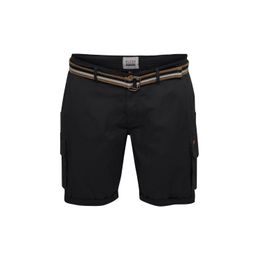 Cargoshorts Blend "Cargoshorts BHBBrian", Herren, Gr. 6XL, N-Gr, schwarz, Obermaterial: 97% Baumwolle CO. 3% Elasthan EL., Hosen Cargoshorts