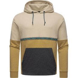 Hoodie Ragwear "Hoodie Blocky Hoody", Herren, Gr. 4XL, beige (sand), Obermaterial: 70% Baumwolle CO. 30% Polyester PES., Sweatshirts Hoodie