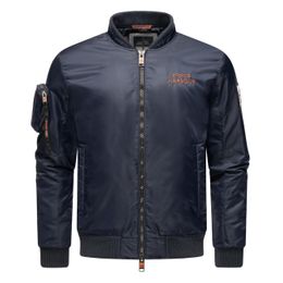Bomberjacke STONE HARBOUR "Bomberjacke Berkoo", Herren, Gr. XXL, blau (navy), Obermaterial: 100% Nylon NY. Obermaterial: Futter: 100% Polyester PES. 100% Polyester PES., Jacken Bomberjacke