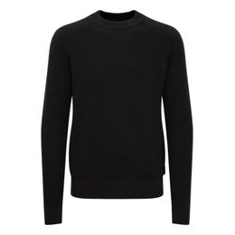 Strickfleece-Pullover Casual Friday "Strickpullover CFKRISTIAN raglan rib crew neck knit", Herren, Gr. XL, blau (schwarz navy), Obermaterial: 100% Baumwolle CO., Pullover Strickfleece-Pullover