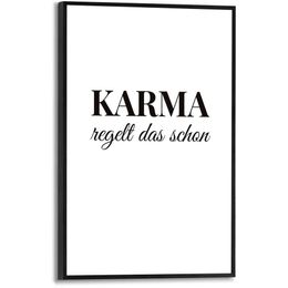 Poster Reinders "Karma", schwarz (farbe bild(er): schwarz, wei&szlig;), B:20cm H:30cm T:1,6cm, MDF, Bilder, Poster