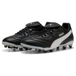 Fu&szlig;ballschuh Puma "KING LIGA FG/AG", Herren, Gr. 42,5, schwarz-wei&szlig; (Puma schwarz, Puma wei&szlig;, Puma silber), Synthetik, Schuhe Fu&szlig;ballschuh, f&uuml;r Rasen- und Kunstrasenpl&auml;tze