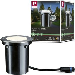 LED Einbauleuchte Paulmann "Plug & Shine", silber (silberfarben), H:15cm &Oslash;:14cm, Leuchten, LED Einbauleuchte, IP67 3000K 24Vschwenkbar