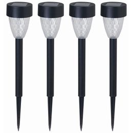 Gartenleuchte Luxform "Solar-Gartenlampe Montpellier - 4 St&uuml;ck", schwarz, 4 Stk., Leuchten, Gartenleuchte, Aus Kunststoff gefertigt