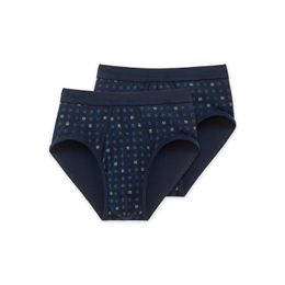 Slip Schiesser "Slip 2er Pack", Herren, Gr. XXL, blau (marine), Obermaterial: 100% Baumwolle CO., Unterhosen Slip