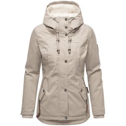 Winterjacke Marikoo "Winterjacke Bikoo", Damen, Gr. XS, beige (light taupe), Obermaterial: 100% Baumwolle CO. Obermaterial: Futter: 100% Polyester PES. 100% Polyester PES., Jacken Winterjacke