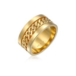 Silberring Elli "Ring Damen Bandring Panzer Design Breit 925 Silber" Gr. 54, gold, Fingerringe, Damen, 54, Silber 925 (Sterlingsilber), Silberring
