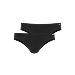 Slip Jockey "Slip Modern Stretch Brief 2er Pack", Herren, Gr. L, schwarz, Obermaterial: 94% Baumwolle CO. 6% Elasthan EL., Unterhosen Slip