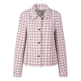 Madeleine Mode Outdoorjacke MADELEINE "Jacke Tweedjacke mit Hemdkragen", Damen, Gr. 46, rosa (eisrose, multicolor), Obermaterial: 70% Baumwolle CO. 25% Polyester PES. 5% sonstige Fasern AF., Modern, Jacken Outdoorjacke