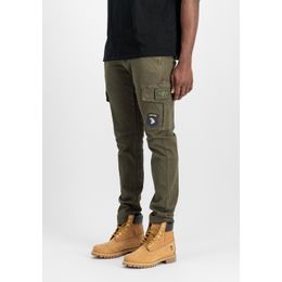 Cargohose Alpha Industries "Petrol Patch Pant", Herren, Gr. 33, Normalgr&ouml;&szlig;en, schwarz (schwarz olive), Obermaterial: 98% Baumwolle, 2% Elastan; Futter: 100% Baumwolle, Hosen Cargohose