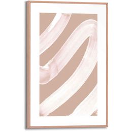 Poster Reinders "Abstrakt Wei&szlig;", beige (farbe bild(er): beige), B:20cm H:30cm T:1,6cm, MDF, Bilder, Poster