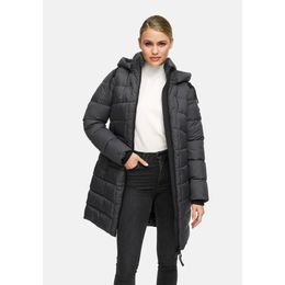 Winterjacke Marikoo "Marikoo Kaltn&auml;schen Damen Winter Steppmantel Jacke N075", Damen, Gr. XXL, grau (anthrazit), Obermaterial: 100% Polyester PES., Jacken Winterjacke