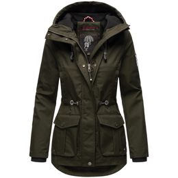 Outdoorjacke Marikoo "Marikoo Babetaa Princess Damen Winterjacke B931", Damen, Gr. M, gr&uuml;n (olive), Obermaterial: 65% Polyester PES. 35% Baumwolle CO., Jacken Outdoorjacke