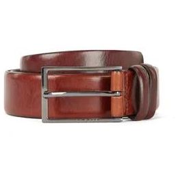 Lederg&uuml;rtel BOSS "Carmello", Herren, Gr. 95, braun (medium braun), Leder, unifarben, G&uuml;rtel Lederg&uuml;rtel, aus gegerbtem Leder mit HUGO BOSS Logo-Pr&auml;gung auf Metallschliesse