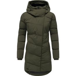 Wintermantel Ragwear "Wintermantel Pavla Soft YOUMODO", Damen, Gr. M, gr&uuml;n (schwarz olive), Obermaterial: 100% Polyester PES. Obermaterial: Futter: 100% Polyester PES. 100% Polyester PES., M&auml;ntel Wintermantel