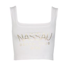 T-Shirt NASSAU BEACH "Top NB22001", Damen, Gr. XS, wei&szlig;, Obermaterial: 48% Baumwolle CO. 48% Modal CMD. 4% Elasthan EL., Tops T-Shirt
