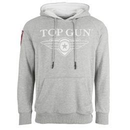 Kapuzensweatshirt Top Gun "Hoodie TG20201043", Herren, Gr. 3XL, grau (grau m&eacute;lange), Obermaterial: 65% Baumwolle CO. 35% Polyester COOLMAX PES(Coolmax)., Pullover Kapuzensweatshirt