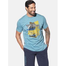 T-Shirt Jan Vanderstorm "T-Shirt NORHEIM", Herren, Gr. 7XL, blau (hellblau), Obermaterial: 100% Baumwolle CO., Shirts T-Shirt