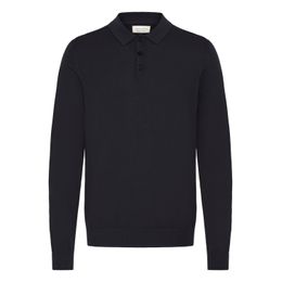 Longsleeve Casual Friday "Strickpullover CFOSVALD", Herren, Gr. M, blau (schwarz navy), Obermaterial: 100% Baumwolle CO., Shirts Longsleeve
