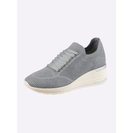 Keilsneaker CLASSIC, Damen, Gr. 38, silberfarben, Mesh, Textil, Schuhe Keilsneaker