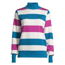 Sweatshirt SALZHAUT "Sweatshirt REDD", Damen, Gr. M, lila (sanftes wei&szlig;, plum, fjord), Obermaterial: 80% Baumwolle CO. 20% Polyester PES., Sweatshirts Sweatshirt