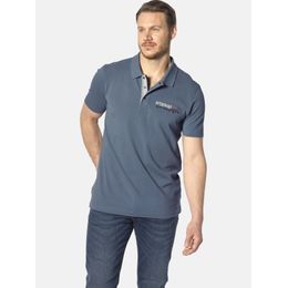 Poloshirt Jan Vanderstorm "Poloshirt JAKOV", Herren, Gr. 4XL, blau, Obermaterial: 100% Baumwolle CO., Shirts Poloshirt