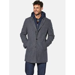 Langjacke Babista "Wollmantel HELMARO", Herren, Gr. 64, blau, Obermaterial: 55% Wolle mw. 35% Polyester COOLMAX PES(Coolmax). 10% sonstige Fasern AF., Jacken Langjacke