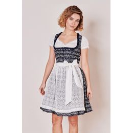Kr&uuml;ger Dirndl KR&Uuml;GER "Dirndl Minna (50cm)", Damen, Gr. 38, blau, Obermaterial: 100% Baumwolle CO., Kleider Dirndl